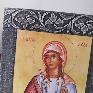 Saint Lydia Orthodox Icon, Lydia Purpuraria of Thyatira, Saint Lydia of ...