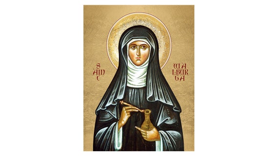 Saint Walpurga Saint Walburga of Germany Saint Valderburg | Etsy