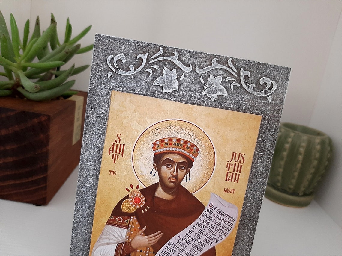 Saint Justinian the Great Orthodox Icon, Saint Justin, Eastern Roman ...