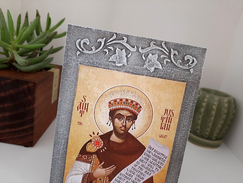 Saint Justinian the Great Orthodox Icon, Saint Justin, Eastern Roman ...
