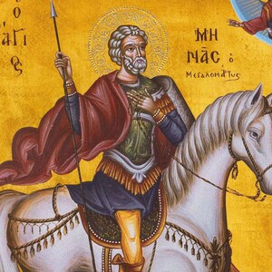 Saint Menas Icon, St Mina, Saint Minas, Saint Mena, St Meena, Martyr ...