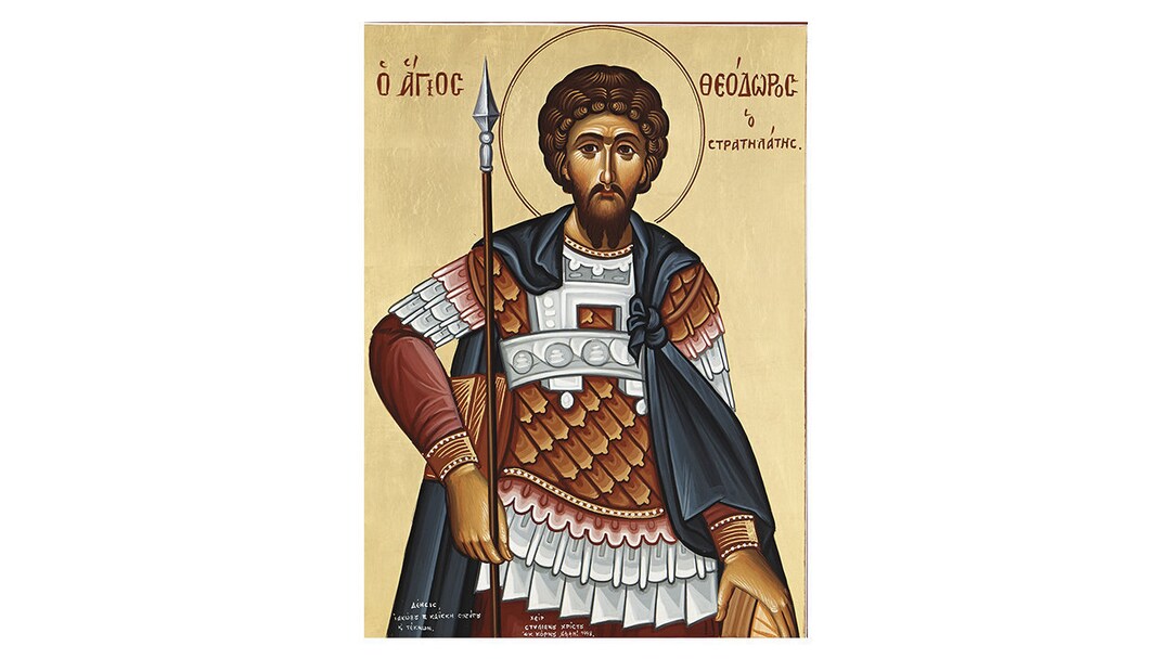 Saint Theodore Stratelates Orthodox Icon, Theodore the General, Warrior ...