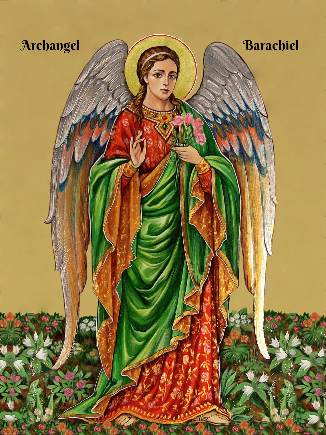 Archangel Barachiel Orthodox Icon, Saint Barachiel the Archangel of the ...