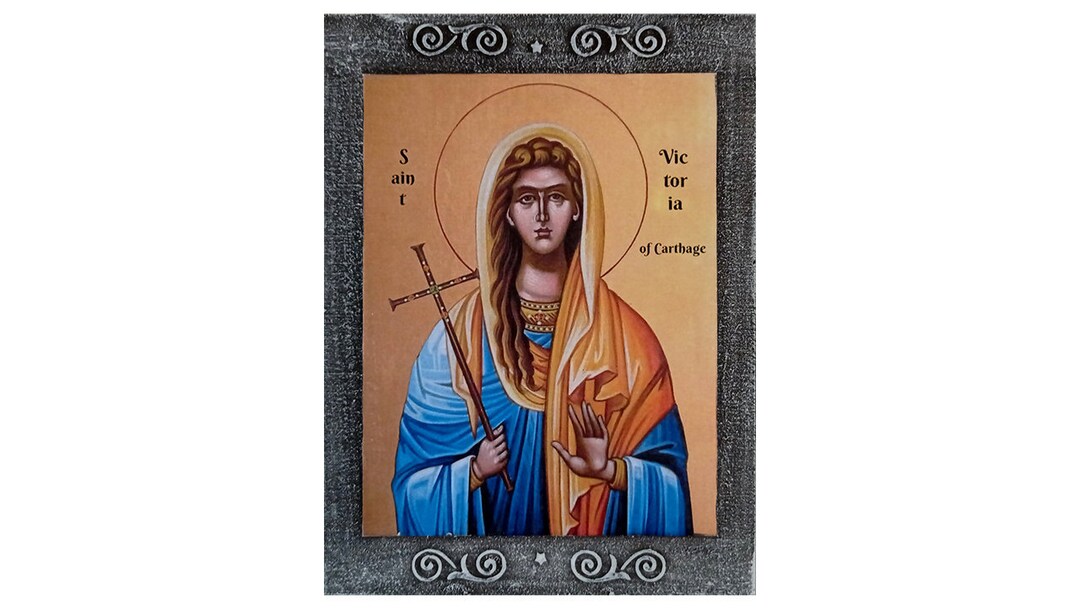 Saint Victoria Icon, St Victoria, Roman Catholic Saint Martyr Victoria ...