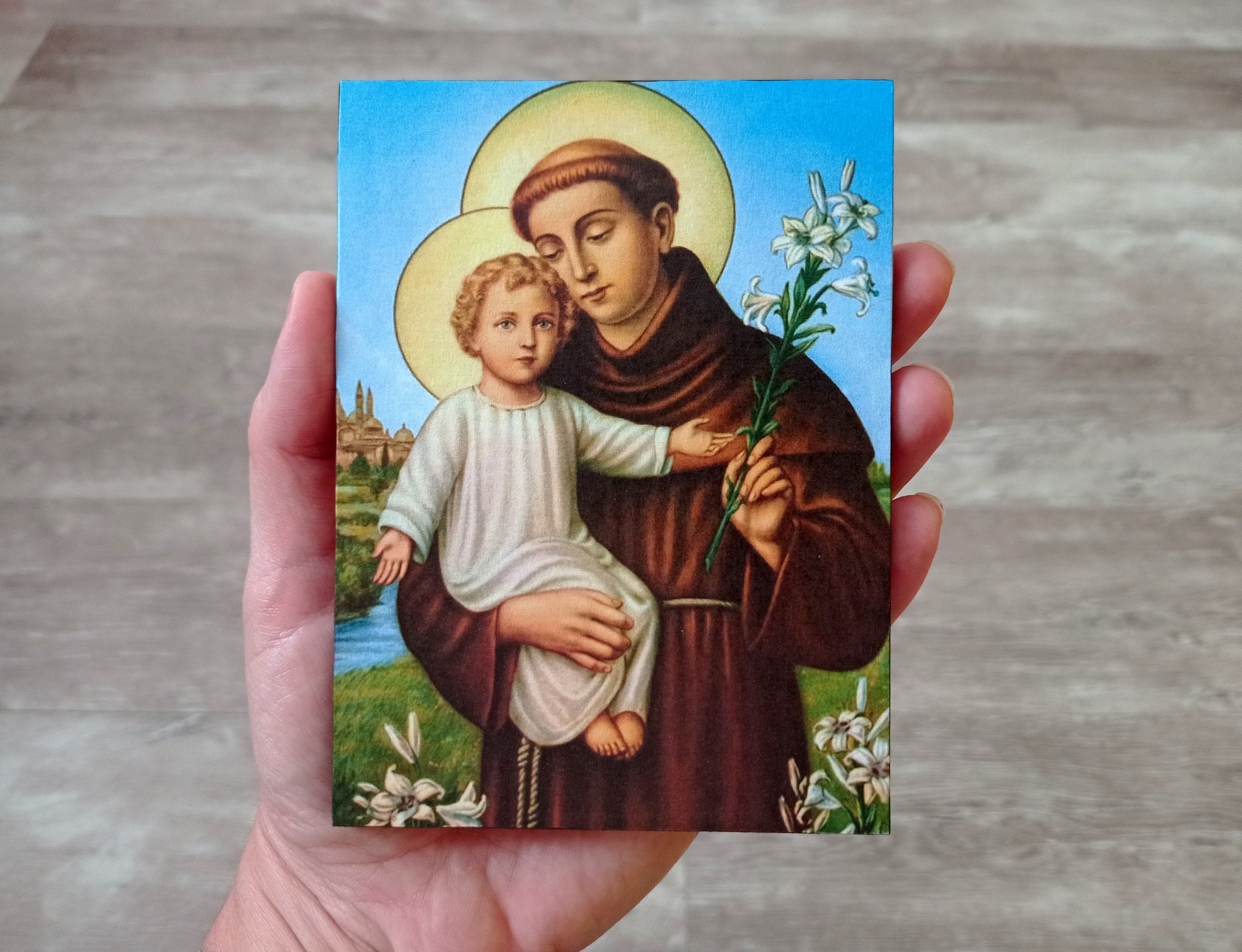 Saint Anthony of Padua Catholic Icon, Christian Wall Art, Catholic Men ...