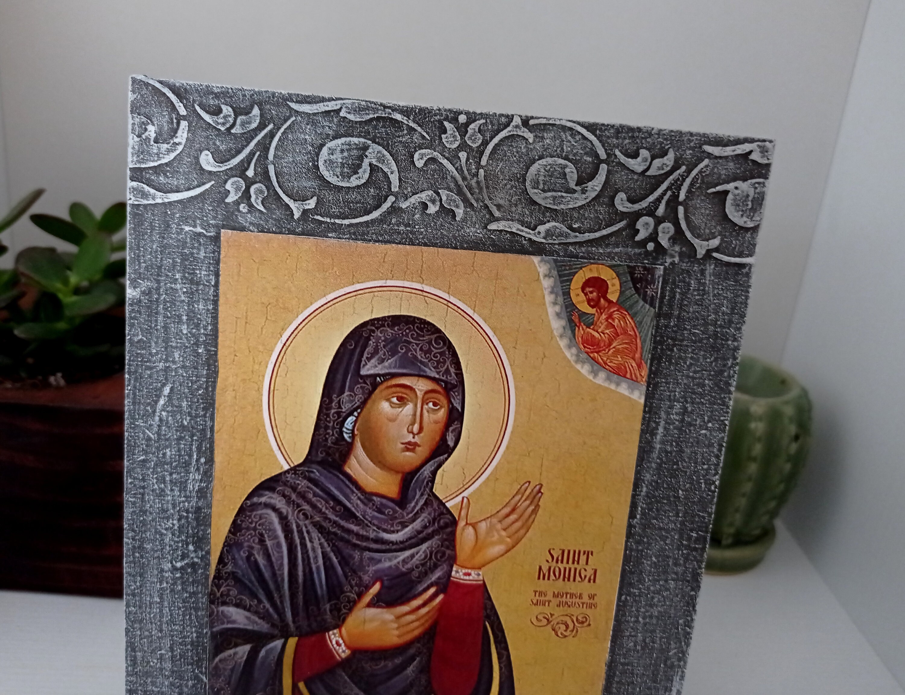 Saint Monica of Hippo Icon, Roman Catholic Art, Religious Home Decor ...