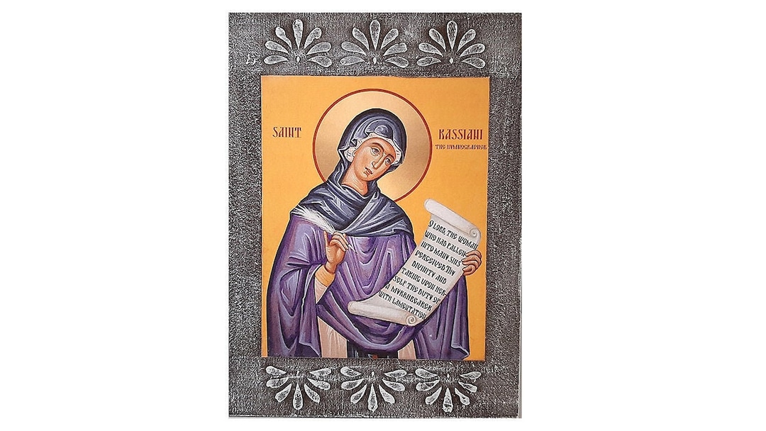 Saint Kassiani Icon, St Cassie Orthodox Art, St Kassi Prayer Corner - Etsy