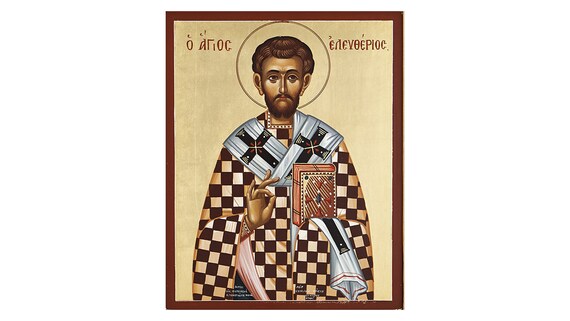 Saint Eleutherius the Liberator icon Saint Eleftherios | Etsy