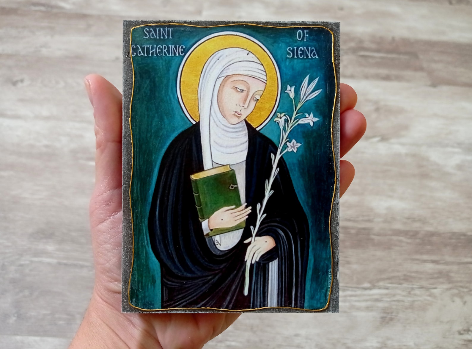 Saint Catherine of Siena Catholic Icon of St Catherine Siena - Etsy