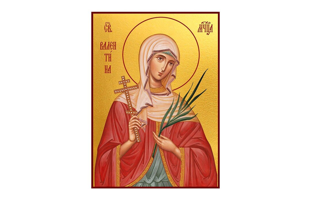 Saint Valentina Orthodox Icon, St Valentina of Palestine, Valentina of ...
