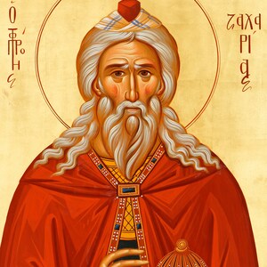 Prophet Zachariah Icon, Saint Zachary Icon, St Zachary, Hebrew Prophet ...