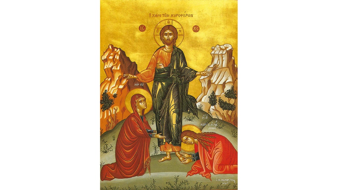 Orthodox Icon of Jesus Christ Greeting the Myrrh-bearers - Etsy