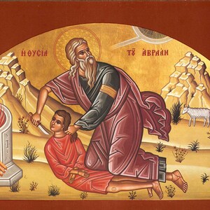 Sacrifice of Abraham Orthodox Icon, the Binding of Isaac Icon, Old ...