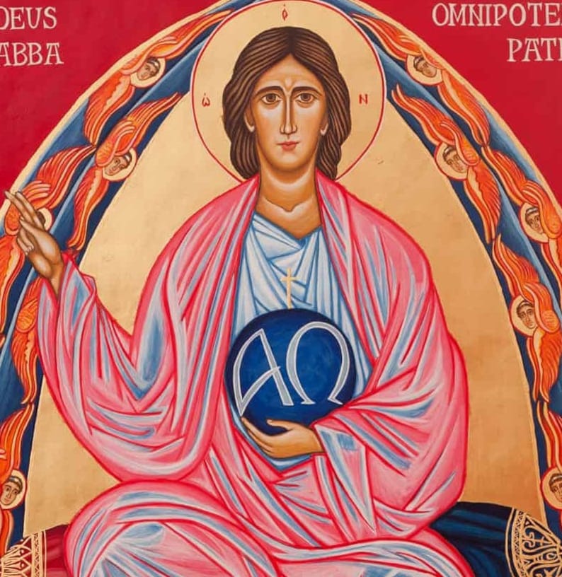 Deus Omnipotens Abba Pater Icon, Merciful God the Father, Jesus Christ ...