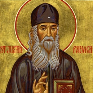 Saint Justin Popovich Icon, Iustin Popovich, Justin Popović, Serbian ...