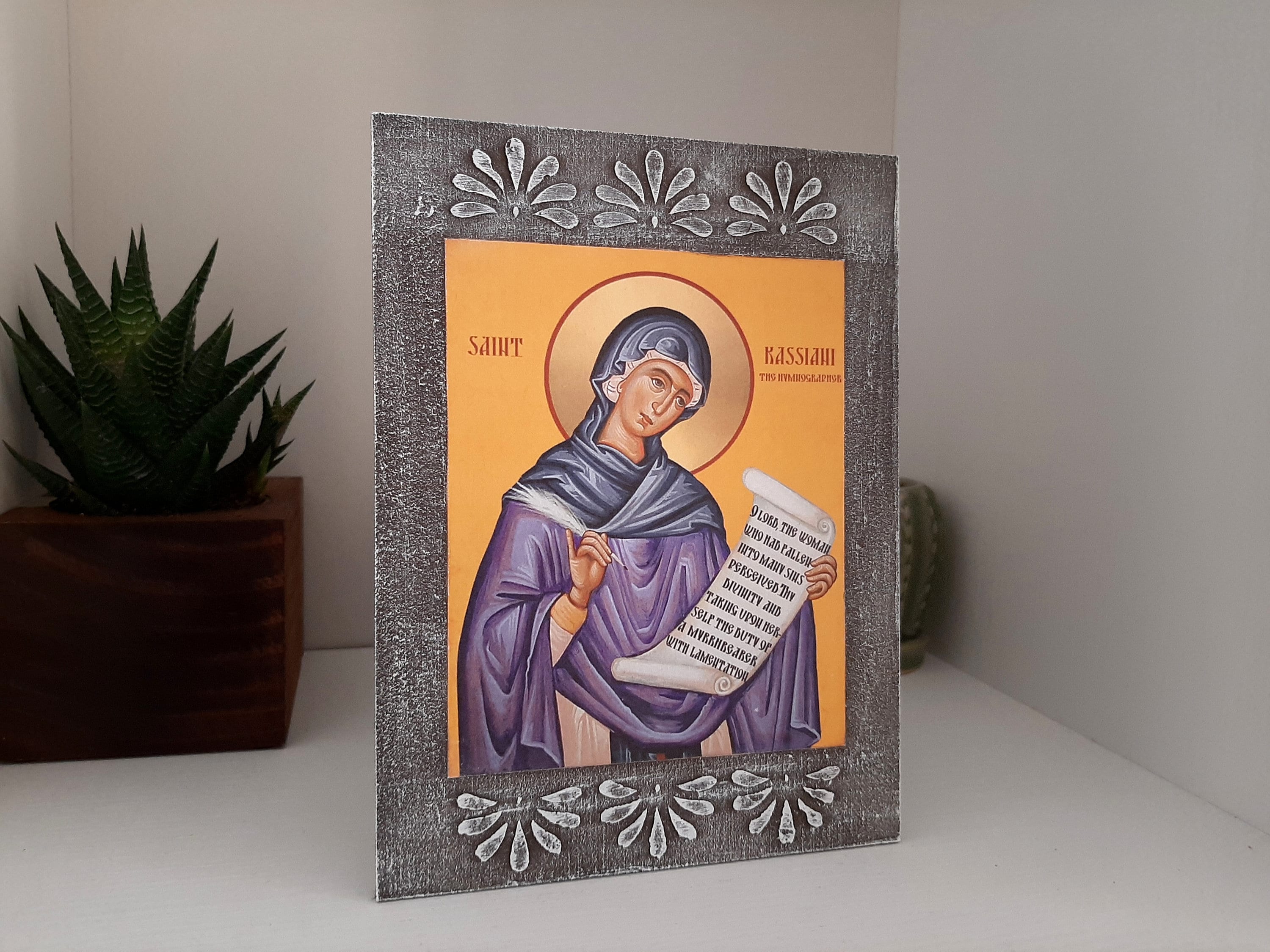Saint Kassiani Icon, St Cassie Orthodox Art, St Kassi Prayer Corner ...