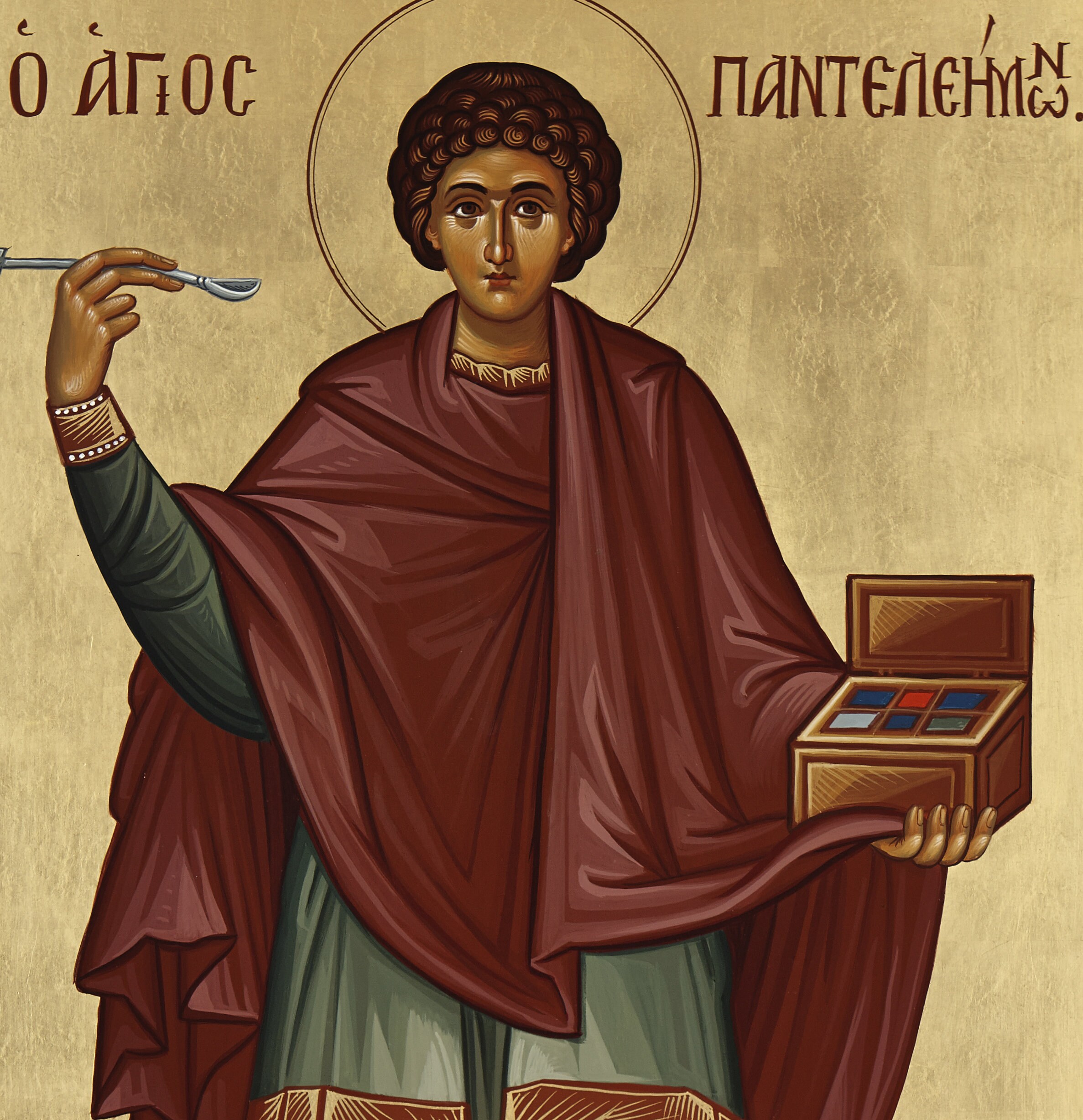 Saint Panteleimon Orthodox Icon St Panteleimon the Healer - Etsy