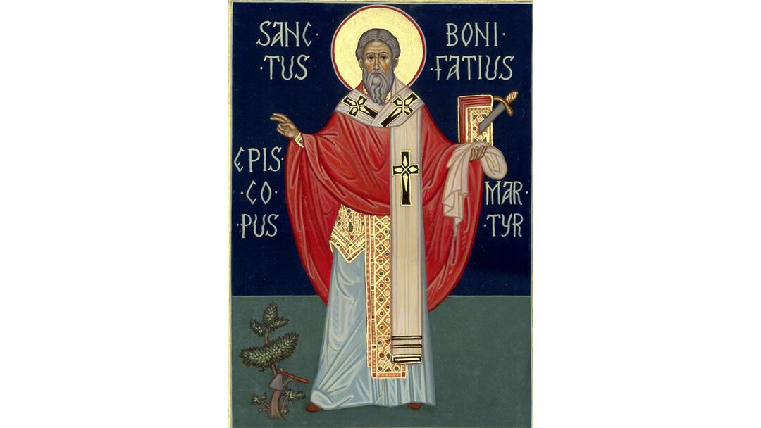 Saint Boniface Saint Bonifatius Icon Saint Boniface De - Etsy