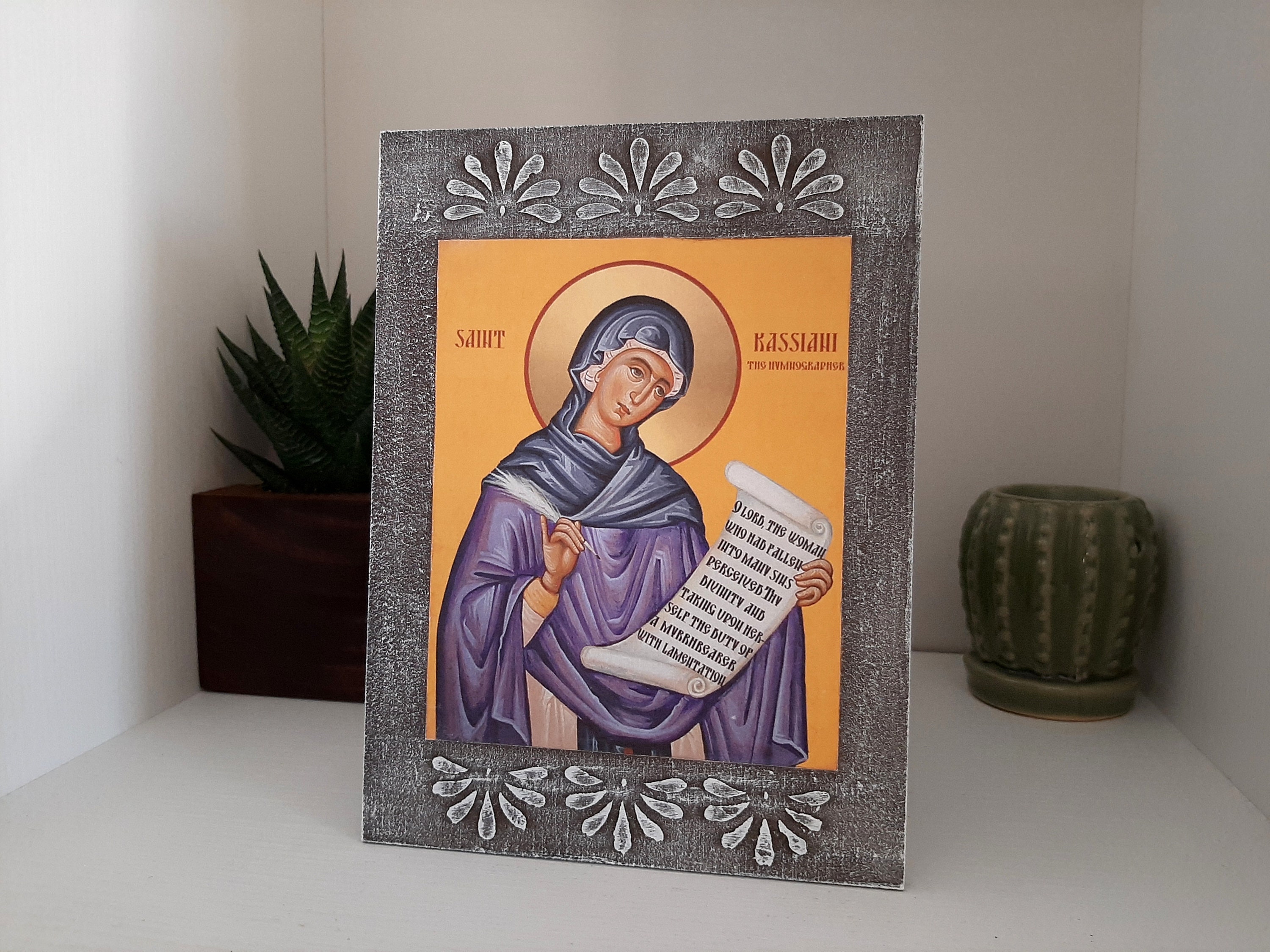 Saint Kassiani Icon, St Cassie Orthodox Art, St Kassi Prayer Corner ...