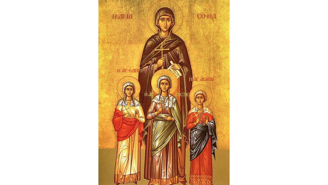 Saint Sophia of Rome, Saint Sophia Icon, St Sophia Mother of St Faith ...