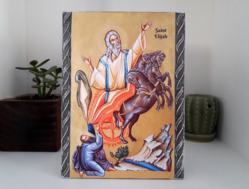 Prophet Elijah Orthodox Icon Saint Elijah Icon Greek Icon - Etsy