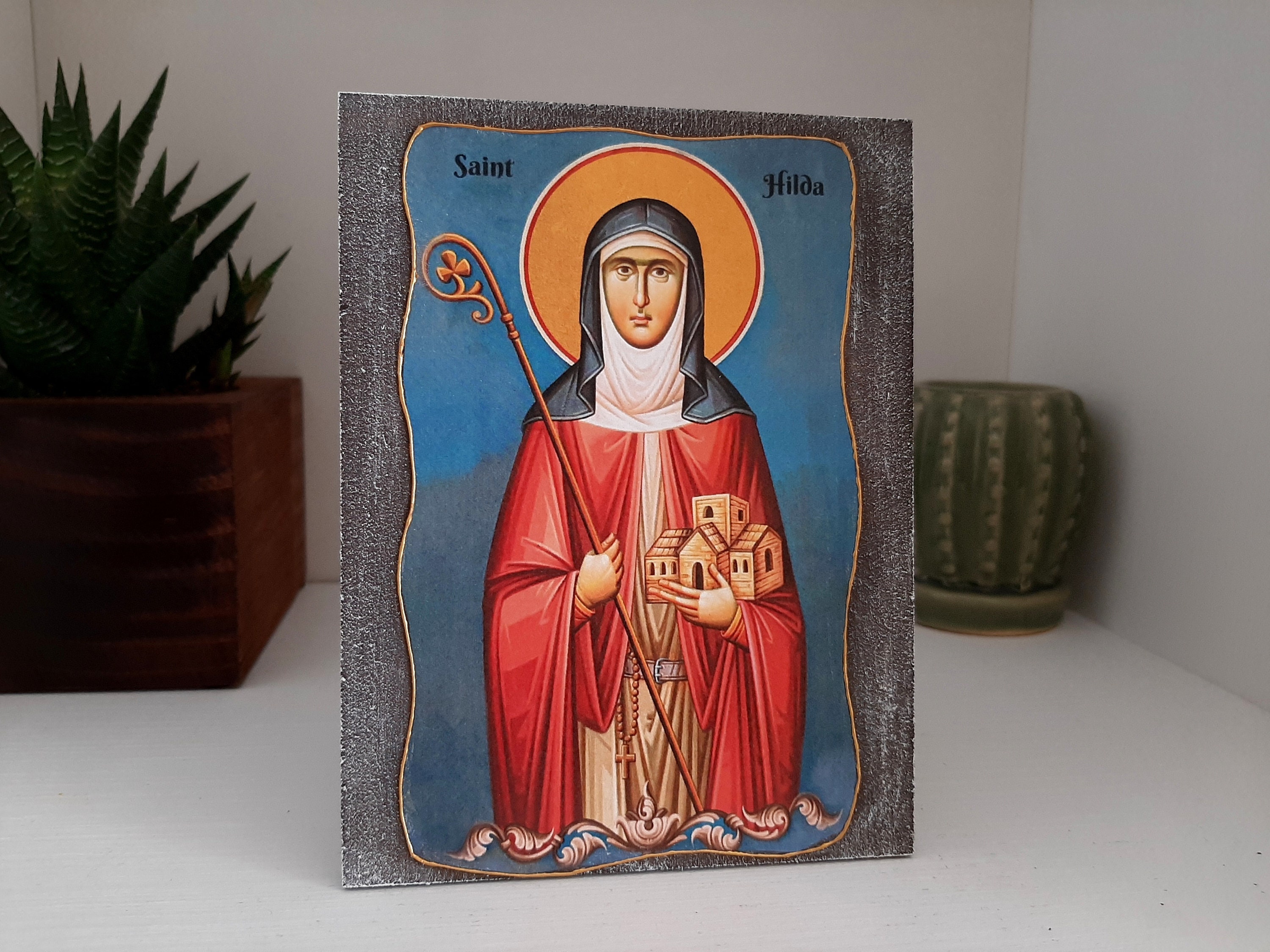 Saint Hilda Orthodox icon St Hilda of Whitby Saint Hild of | Etsy
