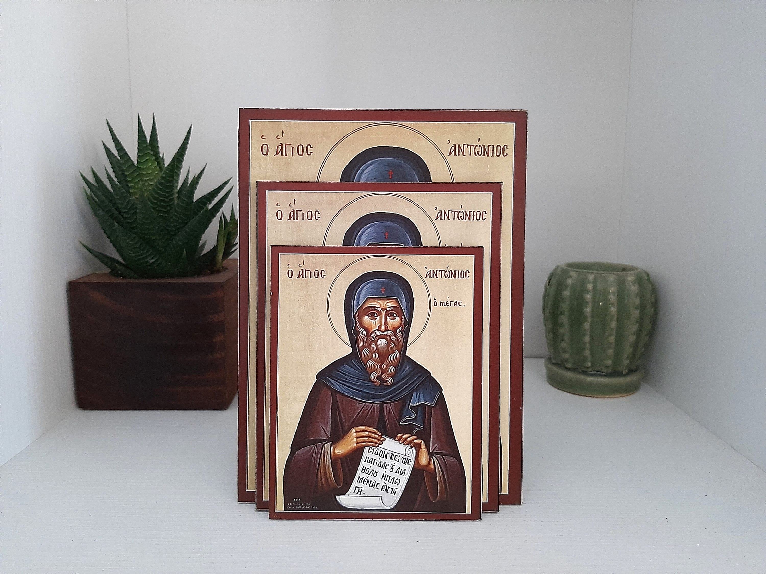 Orthodox Icon Saint Anthony the Great, Saint Antonius, Egyptian Saint ...