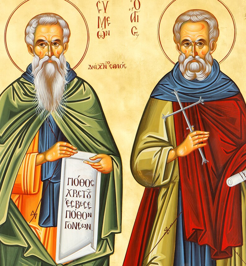 Saint Simeon and Saint John Orthodox Icon St Symeon Icon St - Etsy