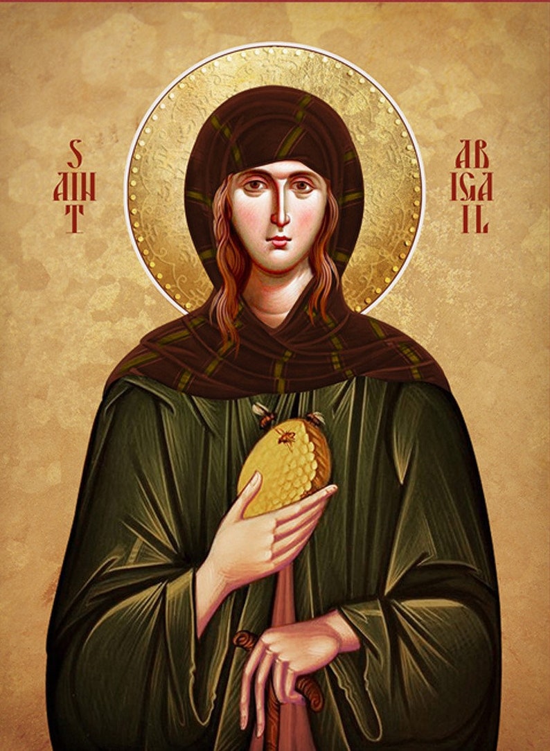 Saint Abigail Icon Saint Gobnait Saint Deborah St Abigail - Etsy