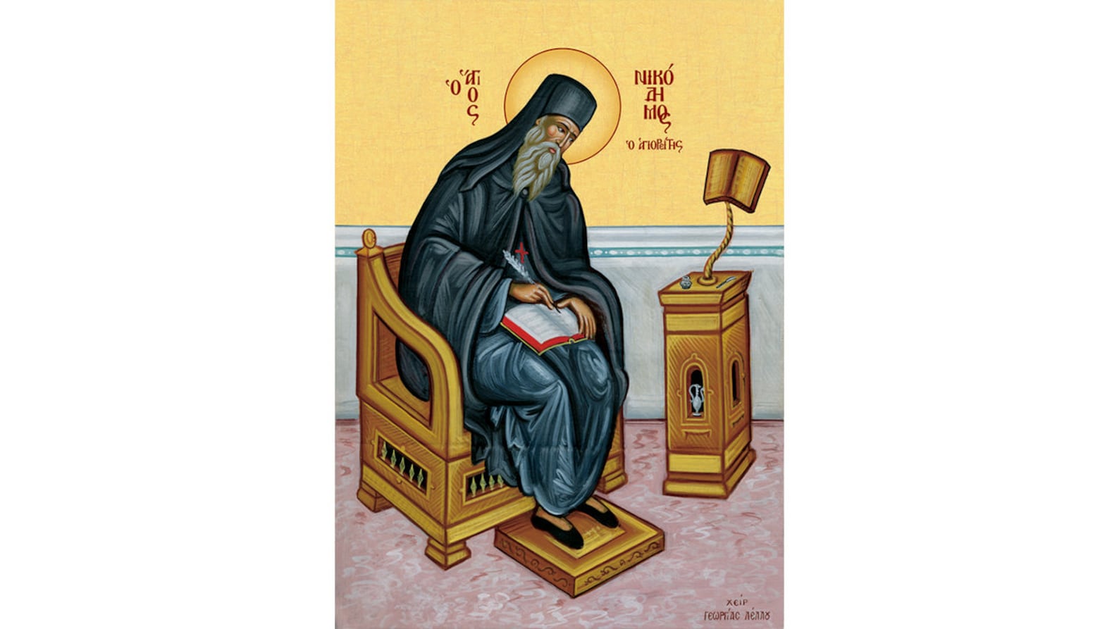 Saint Nikodimos Orthodox Icon Saint Nicodemus the Hagiorite | Etsy