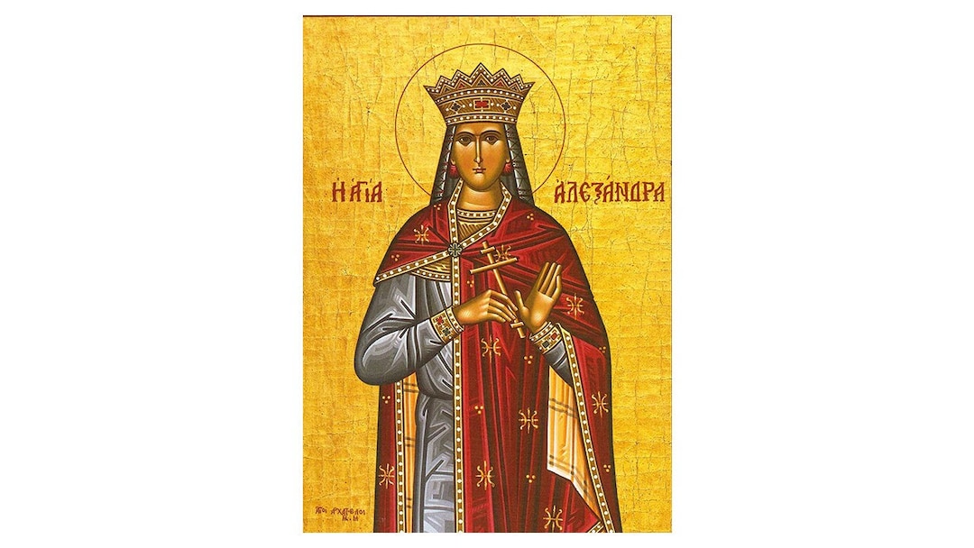 Saint Alexandra Icon, St Alexandra the Empress, Saint Prisca Icon ...