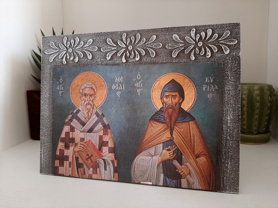 Saint Cyril and Saint Methodius Orthodox Icon Eastern - Etsy