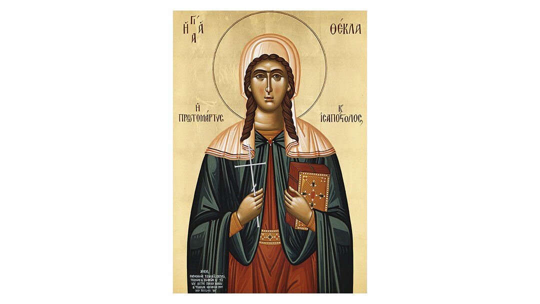 Saint Thecla Orthodox Icon, Virgin Martyr St Thekla, Saint Tekla ...