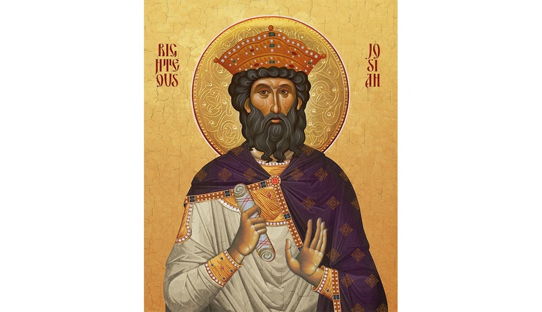 Saint Josiah King of Judah Icon, Righteous Josiah the Tenderhearted ...