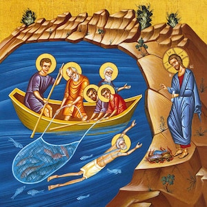 Christ at the Sea of Galilee, Jesus at the Sea of Tiberias Icon ...
