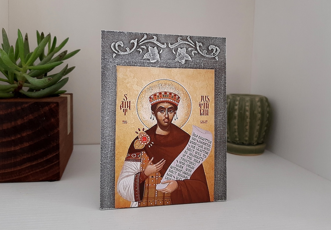 Saint Justinian the Great Orthodox Icon, Saint Justin, Eastern Roman ...