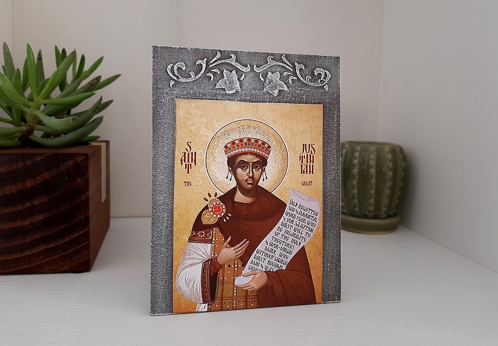 Saint Justinian the Great Orthodox Icon Saint Justin Eastern - Etsy