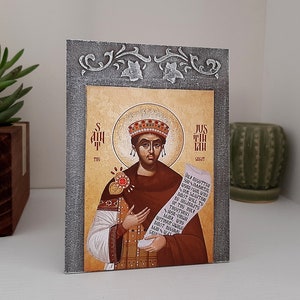 Saint Justinian the Great Orthodox Icon, Saint Justin, Eastern Roman ...
