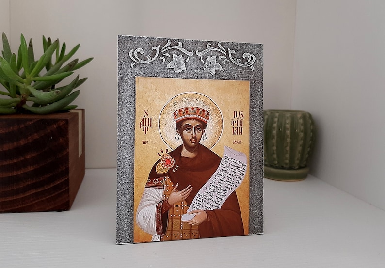 Saint Justinian the Great Orthodox Icon, Saint Justin, Eastern Roman ...