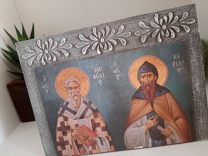 Saint Cyril and Saint Methodius Orthodox Icon Eastern - Etsy