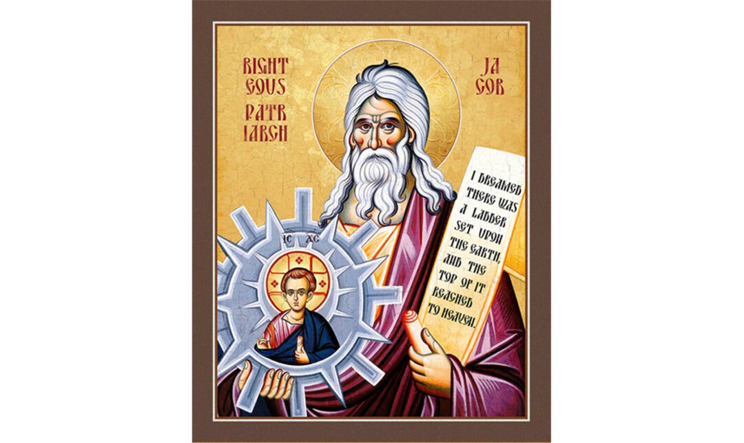 Righteous Jacob Icon, Jacob the Patriarch, Saint Jacob Prayer Icon, Old ...
