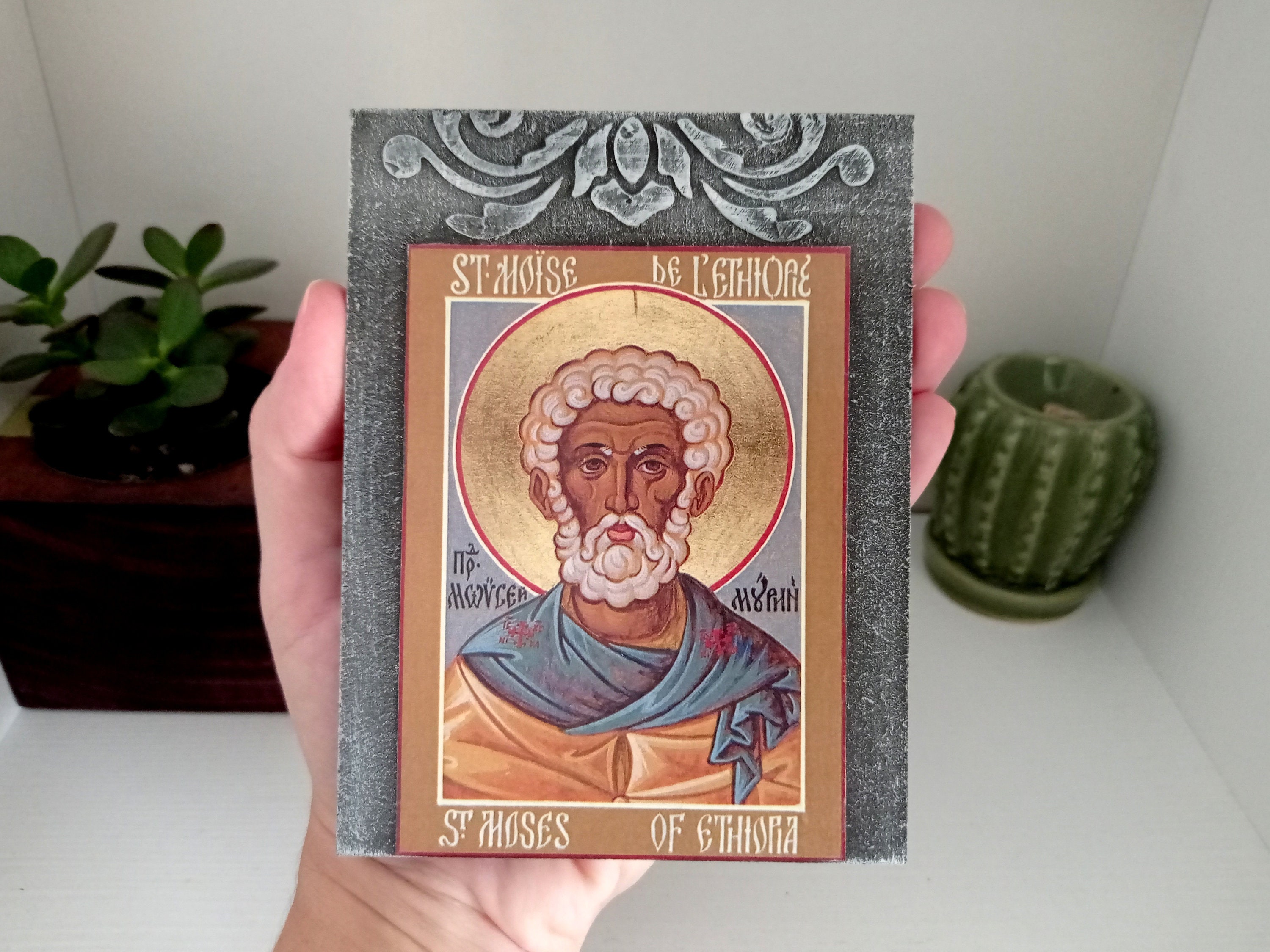 Saint Moses the Ethiopian St Moses the Black Orthodox Icon - Etsy