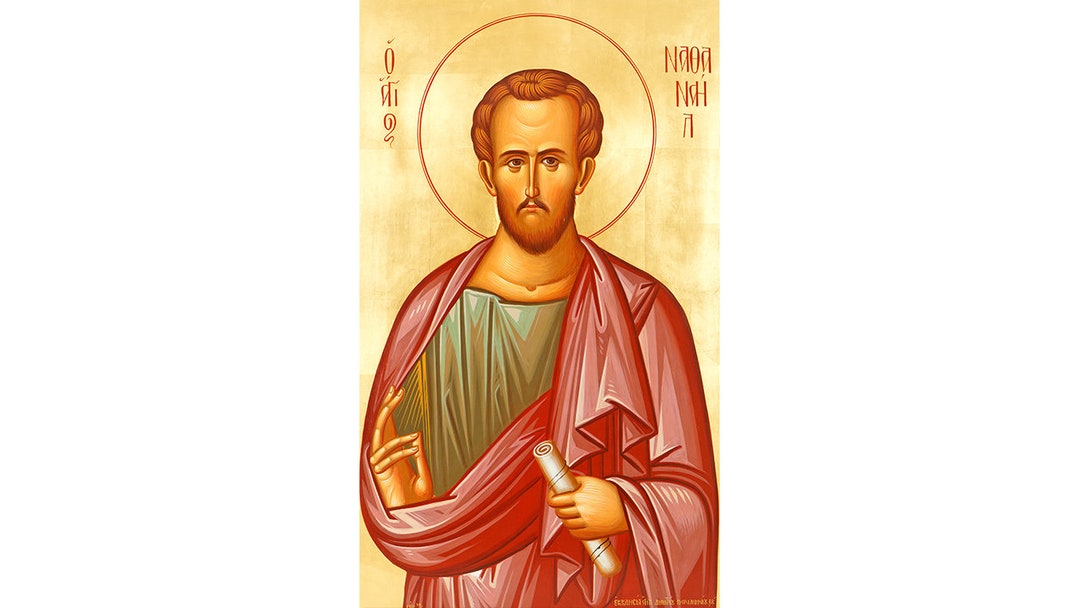 Saint Nathanael Icon St Nathanael Saint Nathaniel Icon St - Etsy Australia