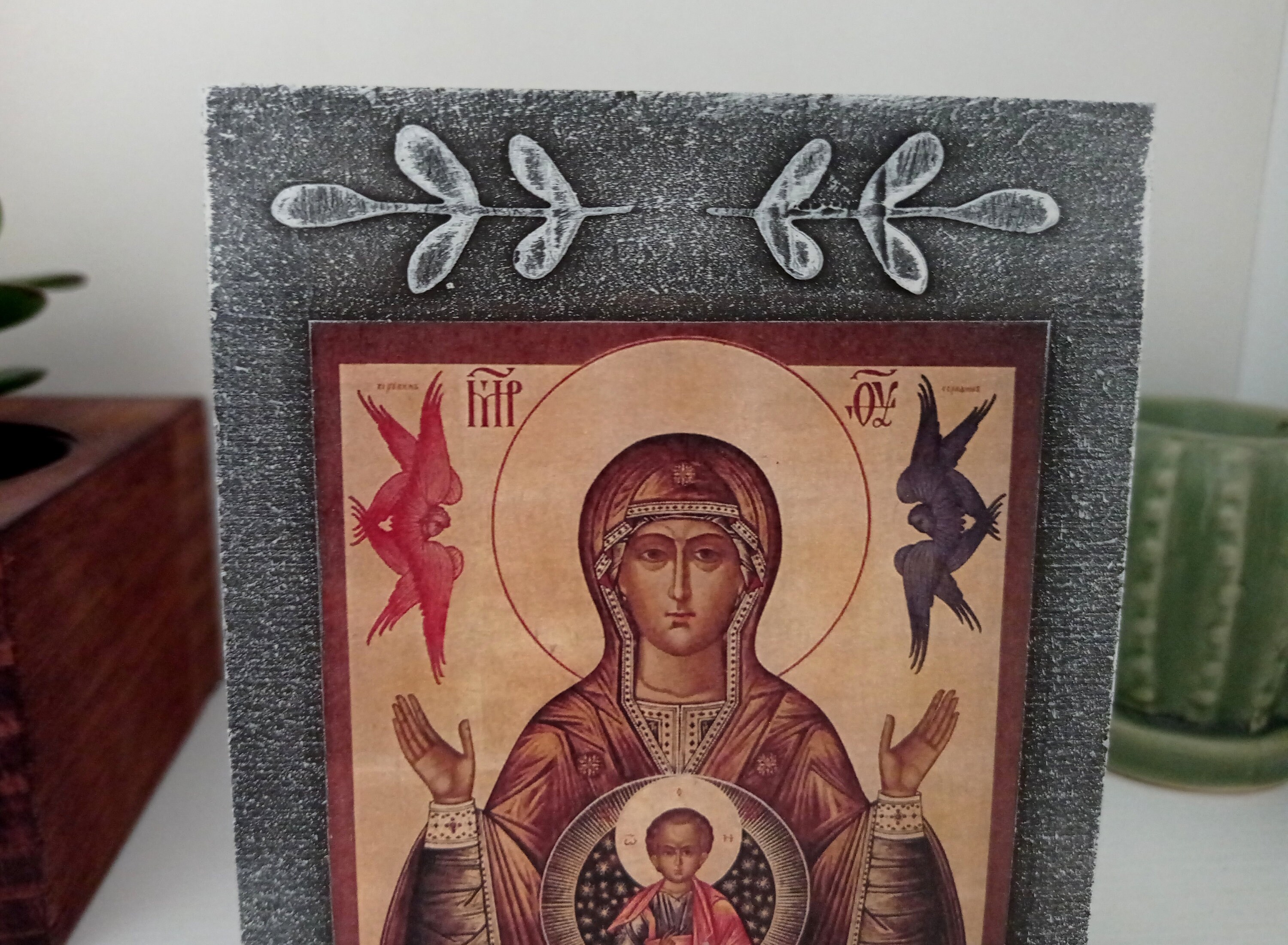 Blessed Virgin Mary Icon the Sign of Theotokos the Sign of - Etsy