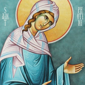 Saint Photini the Samaritan Woman, Saint Photini Icon, Samaritan Woman ...