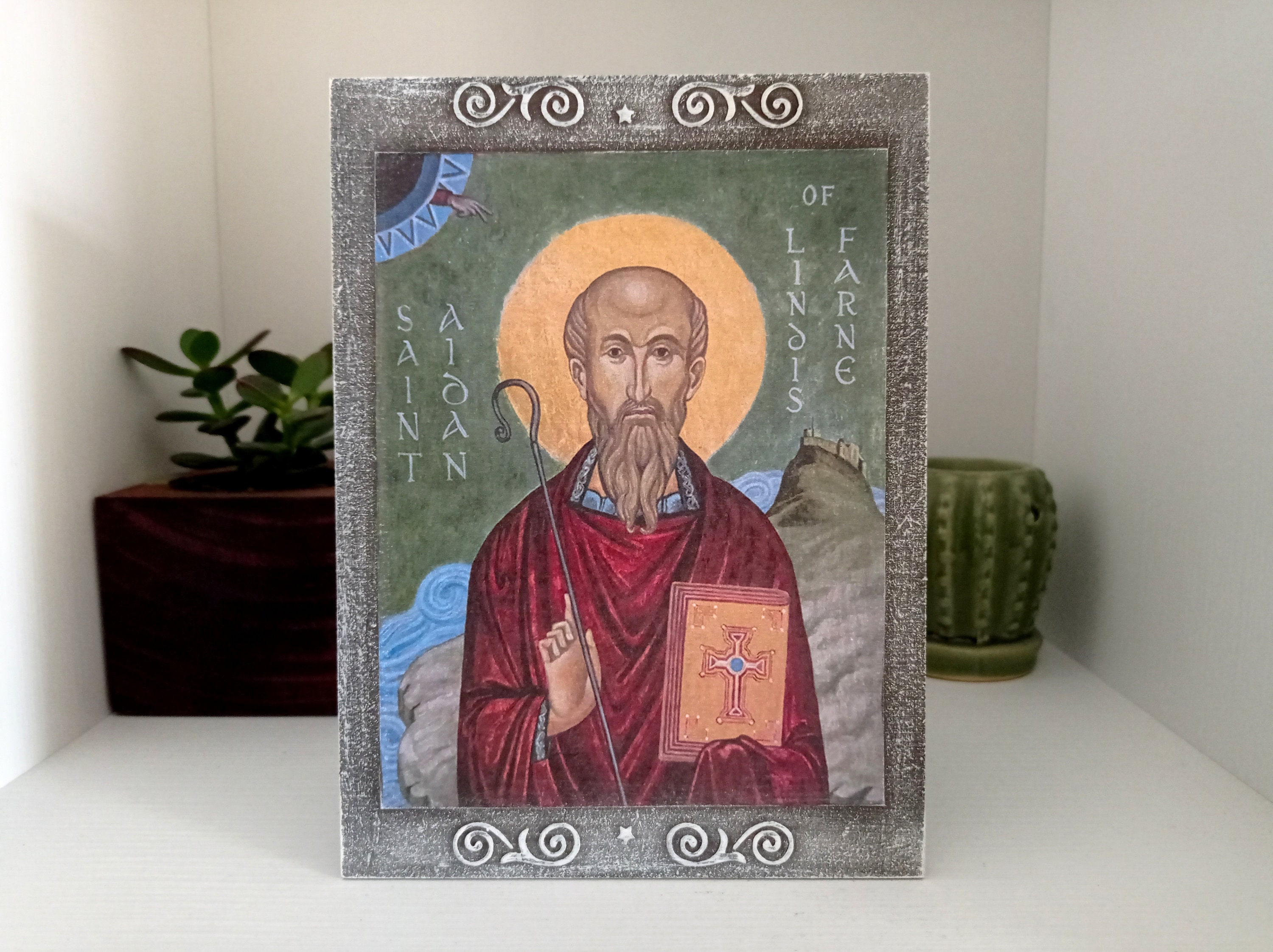 Saint Aidan of Lindisfarne St Aidan the Apostle of | Etsy