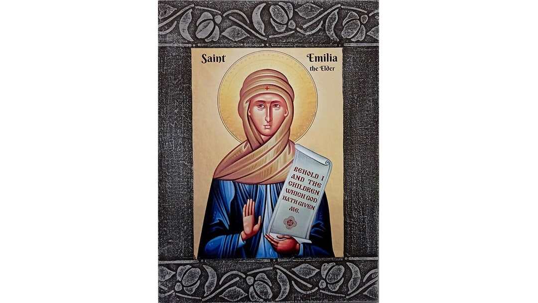 Saint Emilia the Elder Orthodox Icon, St Emmelia Wooden Plaque ...