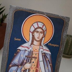 Saint Olympias the Deaconess, Saint Olympias the Younger, Orthodox Icon ...