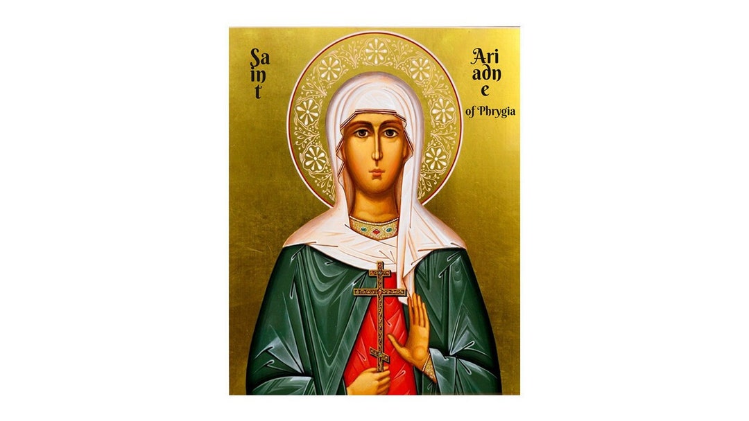 Saint Ariadne of Phrygia, Saint Ariadna Orthodox Icon, Christian Wood ...