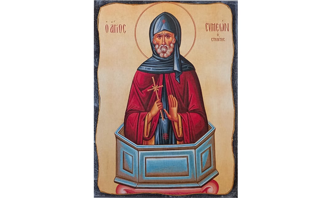 Saint Simeon Stylite Orthodox Icon, Simeon Stylites the Elder, Pillar ...